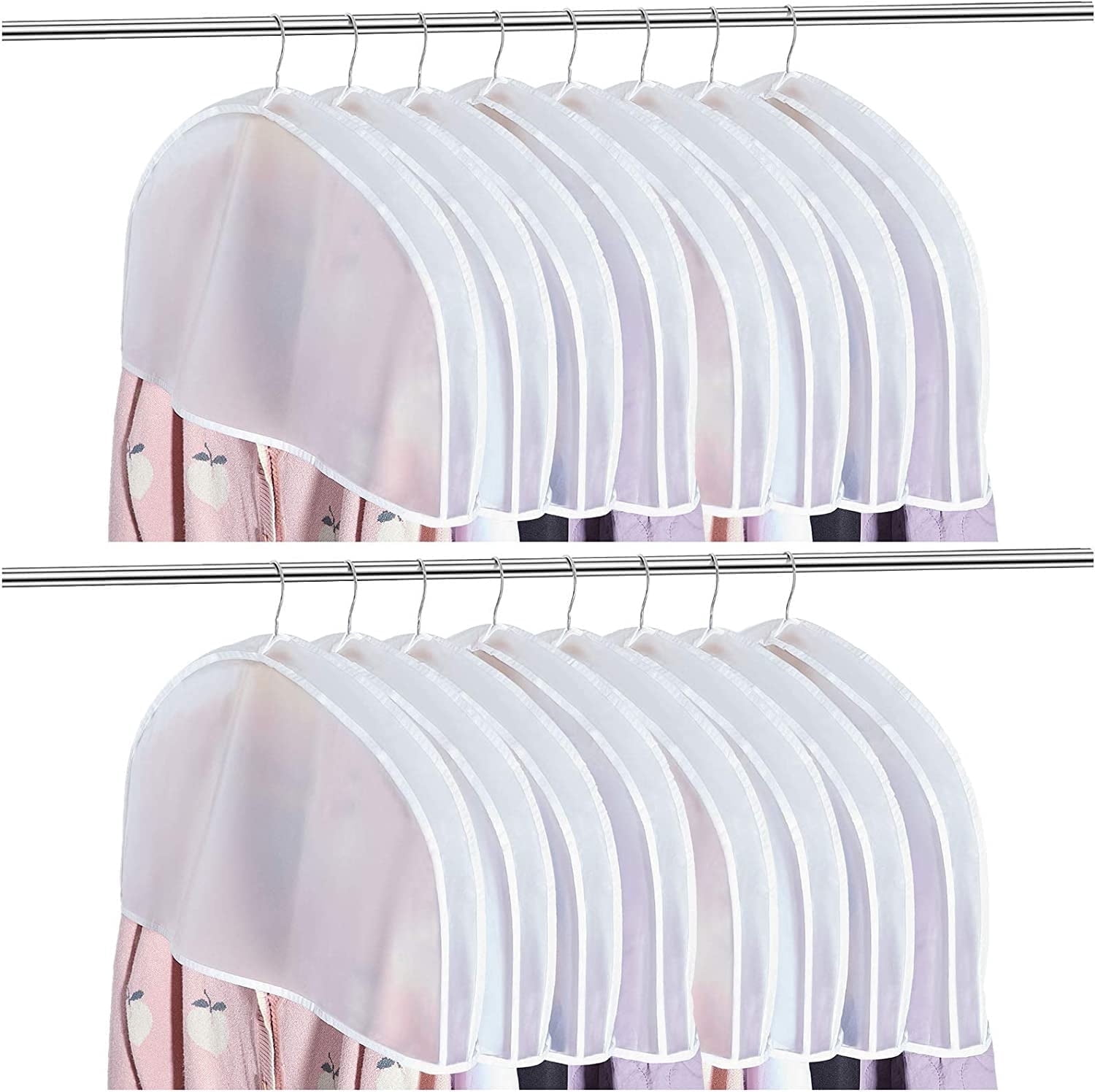 Casewin Shoulder Covers - Clear Plastic Hanger Covers, Breathable ...