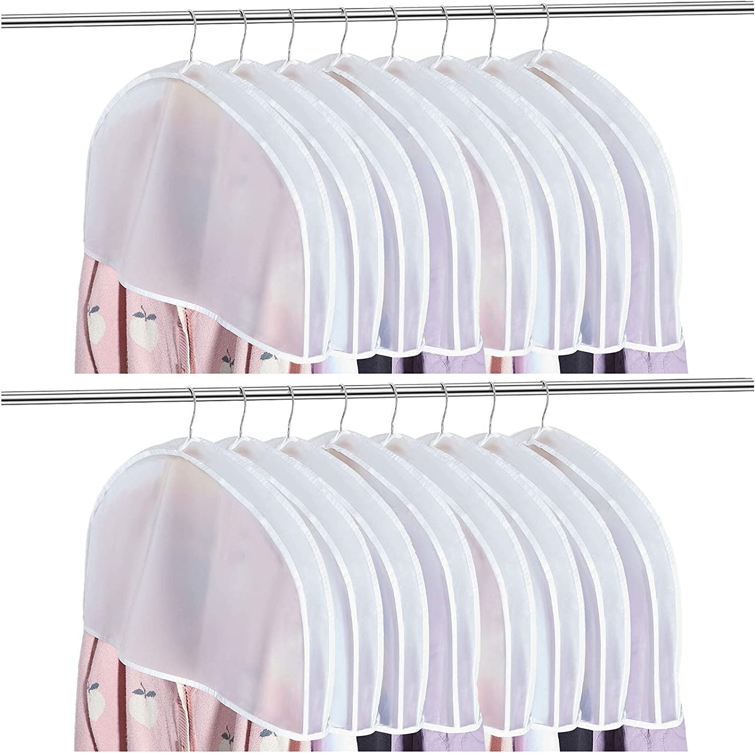 Casewin Shoulder Covers - Clear Plastic Hanger Covers, Breathable ...