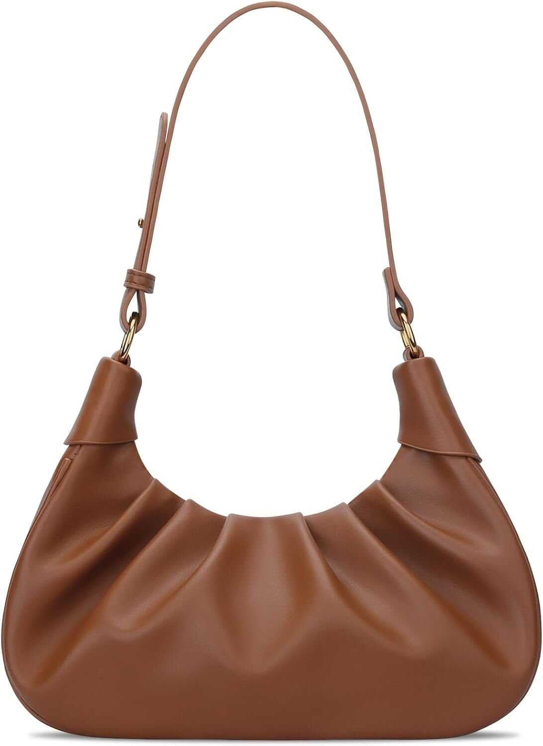 Shoulder Crescent Handbag Ruched Purse Underarm Mini Hobo for Women ...