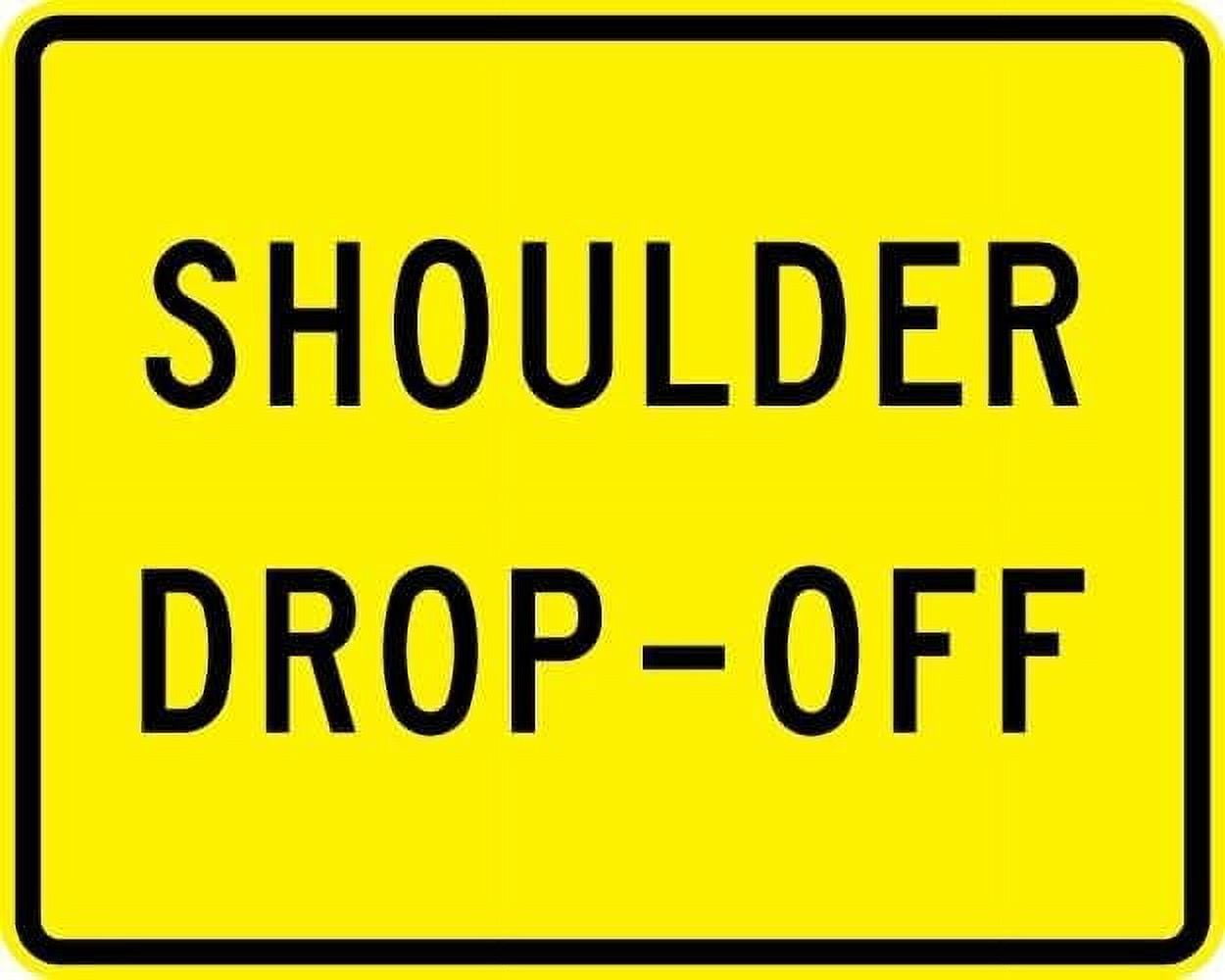 Shoulder Drop Off (plaque) Sign Traffic Warning Signs Metal Sign Tin ...