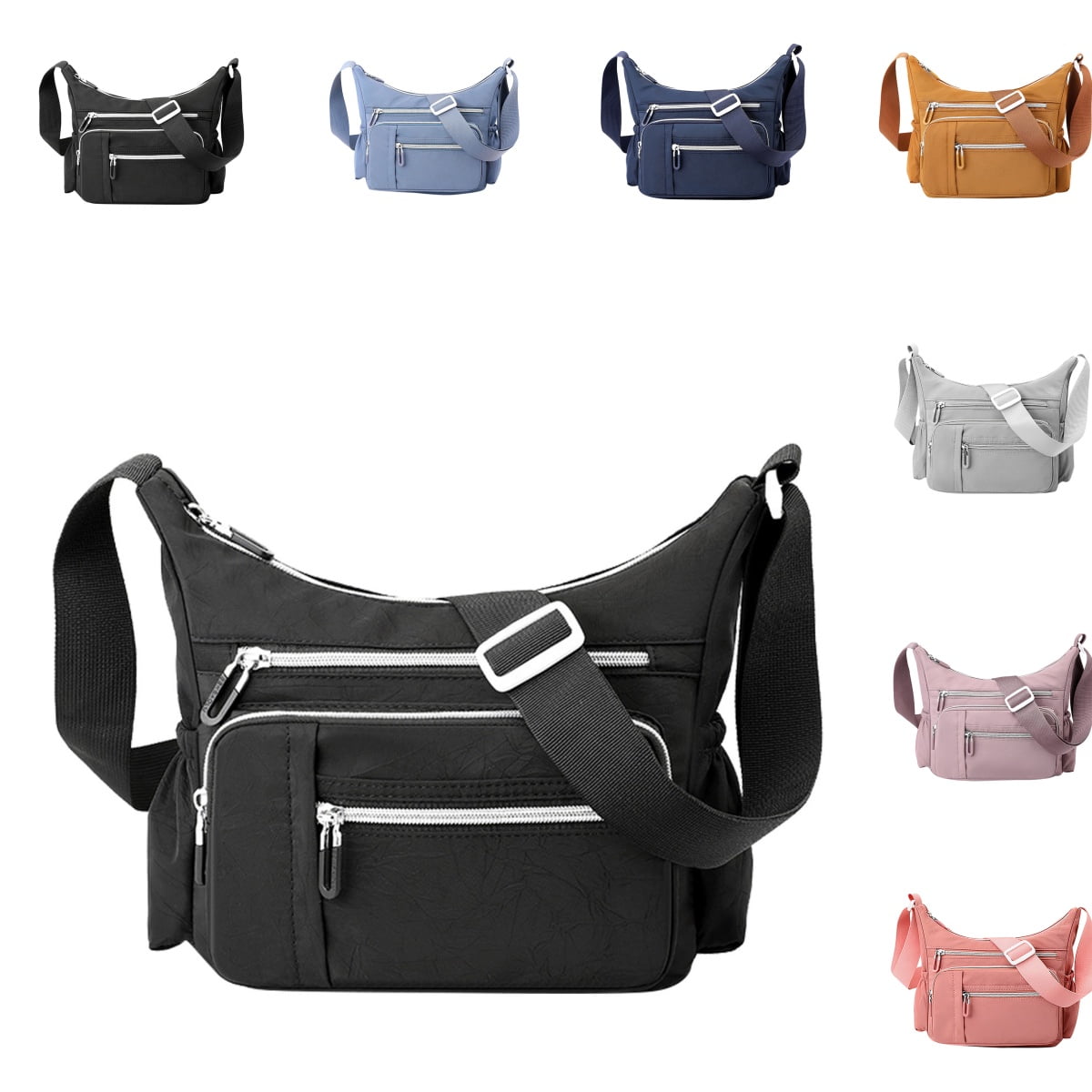 Shoulder Handbag For Women Roomy Multiple Pockets Bag Ladies Crossbody ...