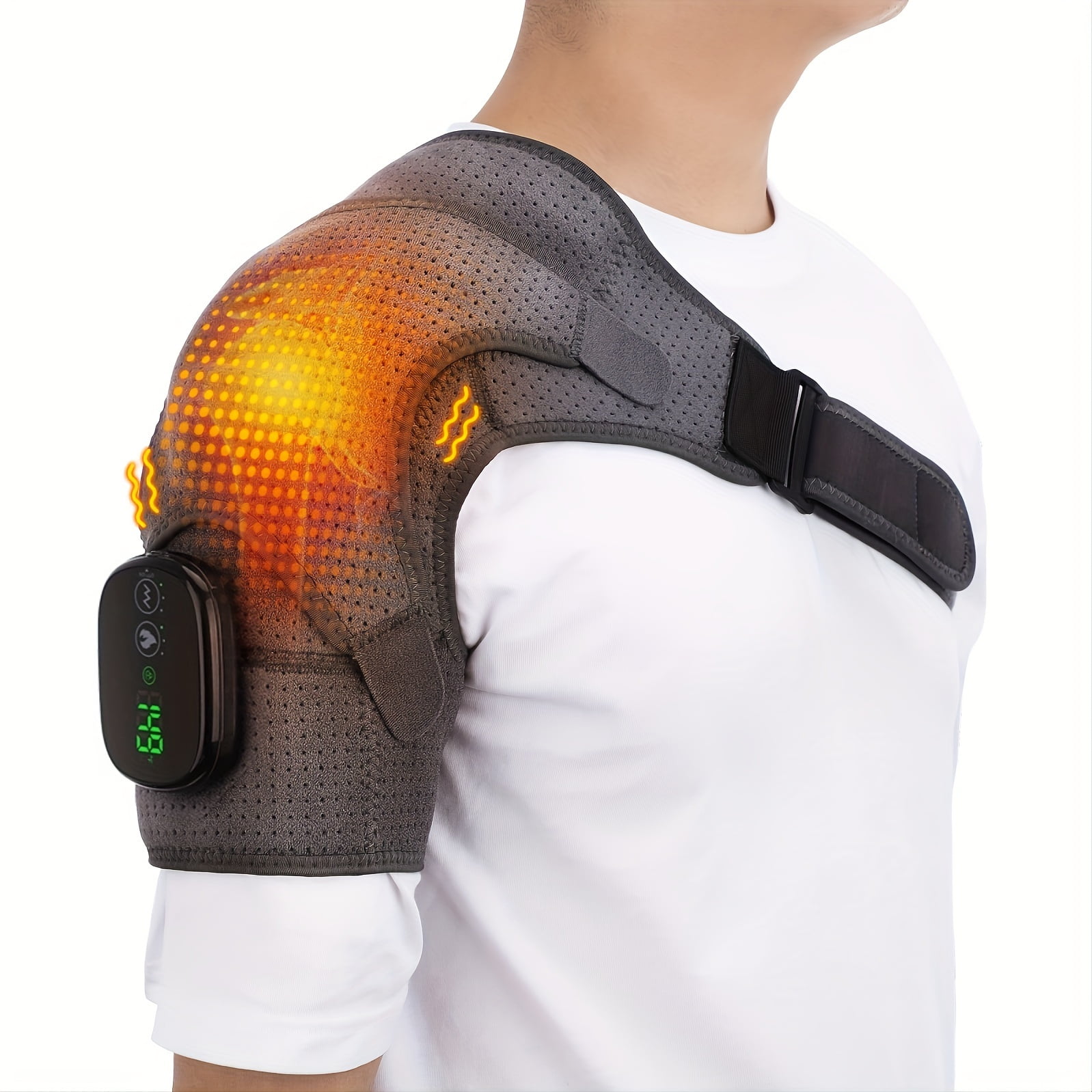 Shoulder Massager with Heat and Vibration for Arthritis Pain Relief and ...