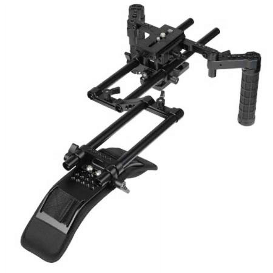 Shoulder Mount Rig with Manfrotto Tripod Mount Base Plate and 2x Rubber ...
