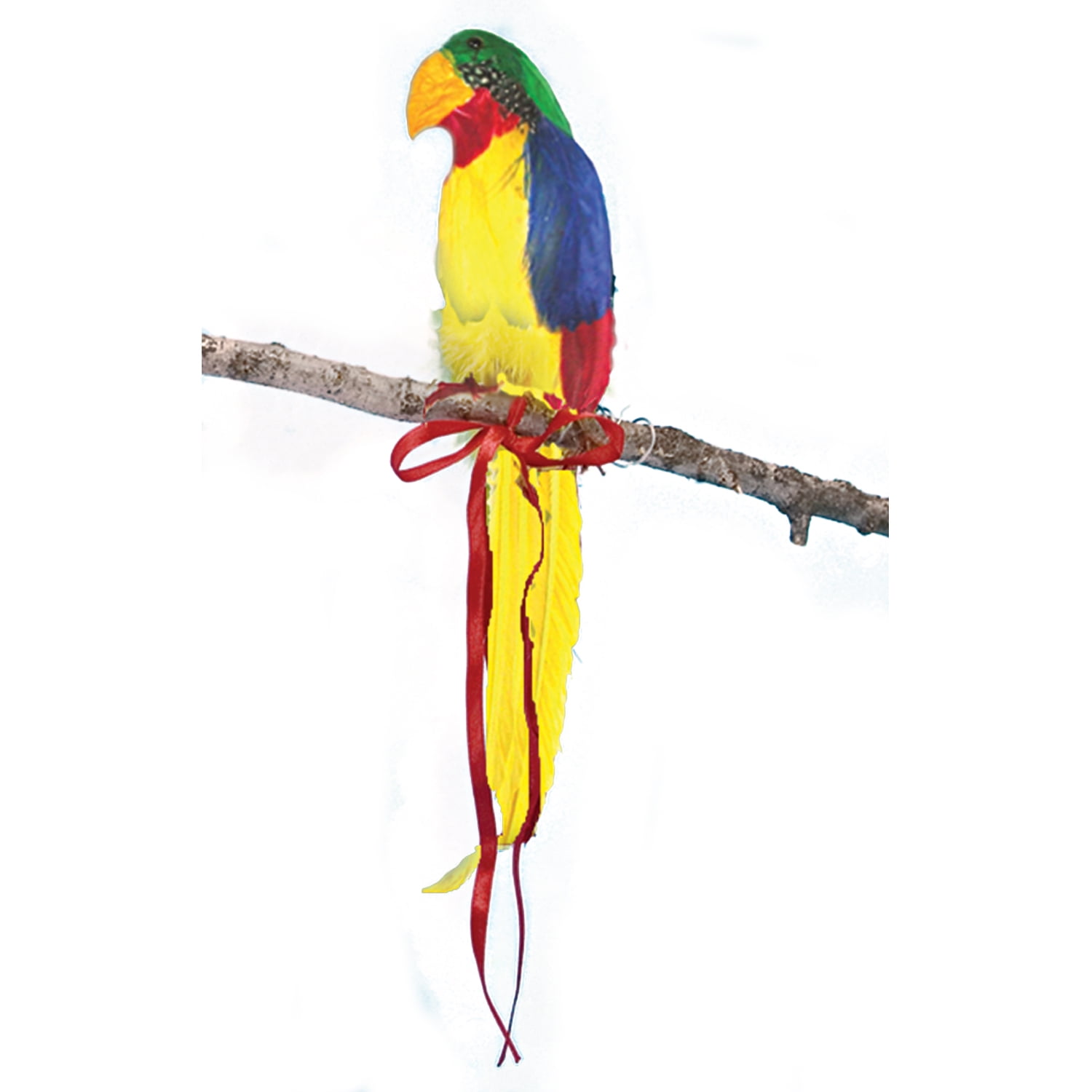 Tropical Sun Shoulder Parrot Luau Decoration Costume Prop, Yellow Multi ...