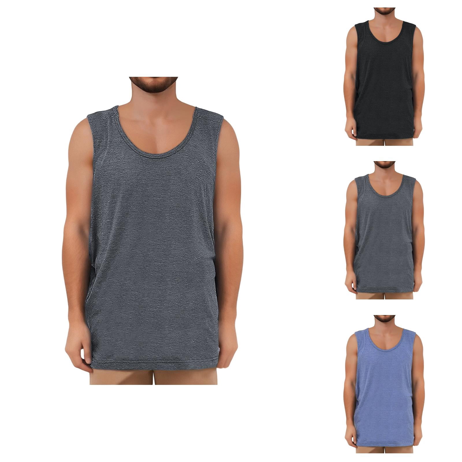 Shoulder Surgery Shirts for Men Sleeveless Snap Button Tear Away Shirt ...