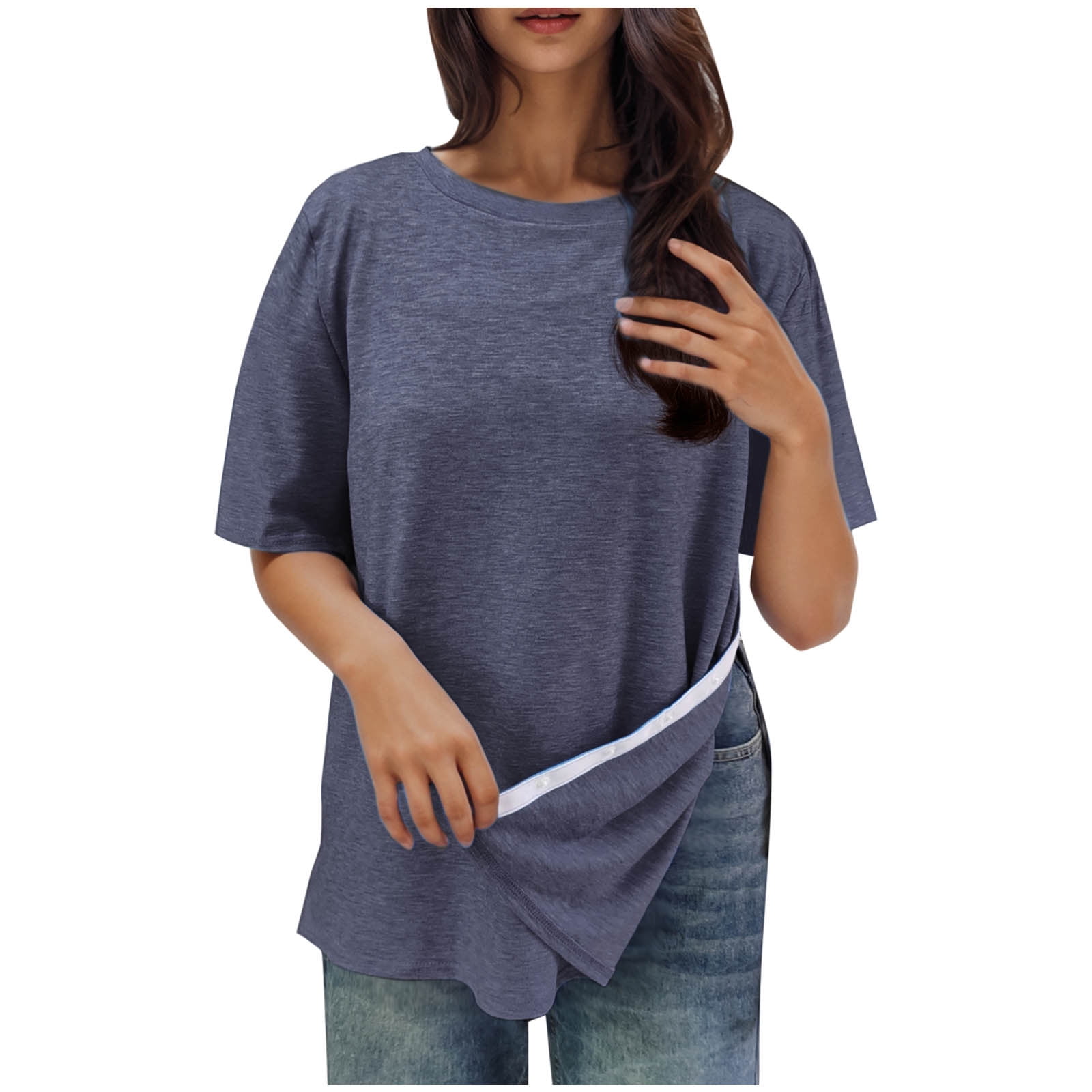 Shoulder Surgery Shirts for Women Full Tear Away 2 Side Snaps Chemo ...