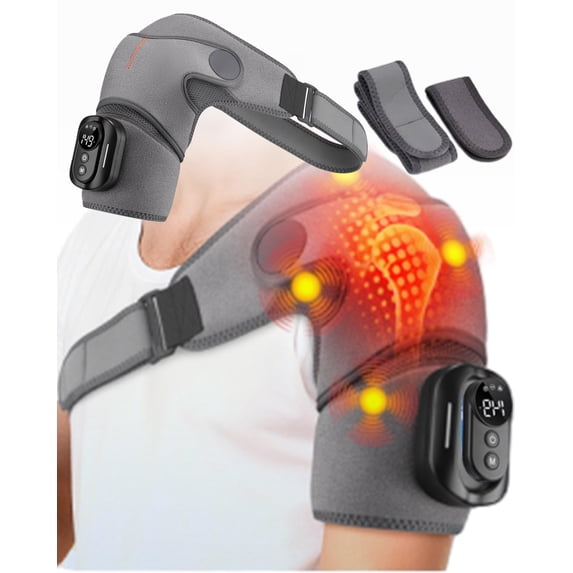 Shoulders Massager, Adjustable Shoulder Massager with Heat for Pain ...