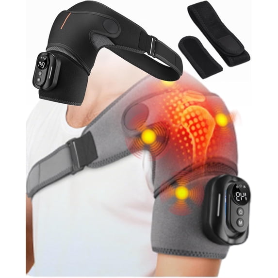 Shoulders Massager, Adjustable Shoulder Massager with Heat for Pain ...