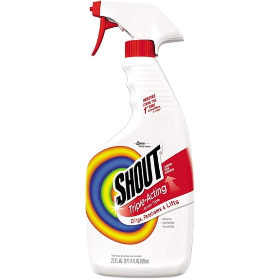 Shout Active Enzyme Laundry Stain Remover Spray, 22 oz, Triple-Action ...