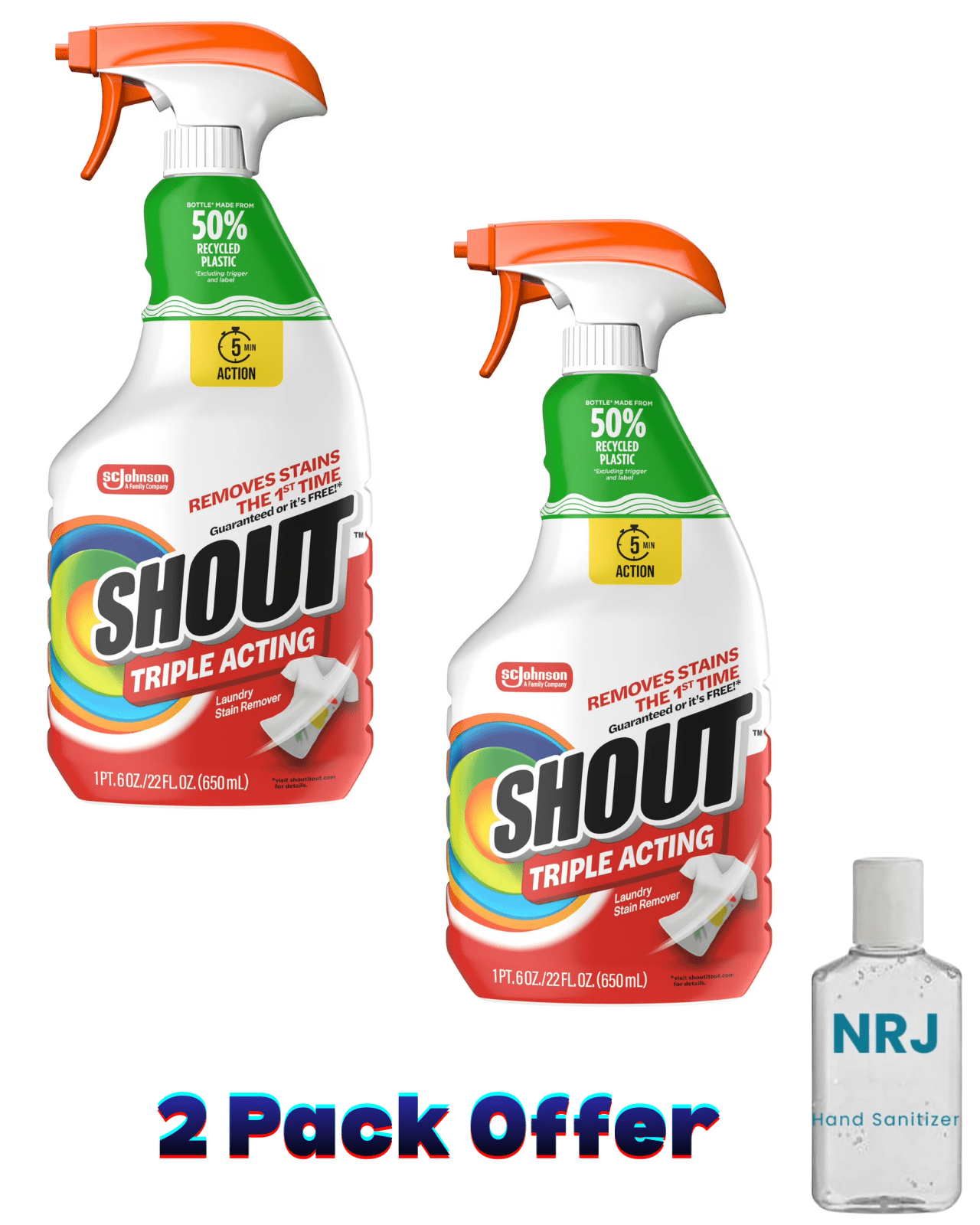 Shout Active Enzyme Laundry Stain Remover Spray, Triple-Acting Formula ...