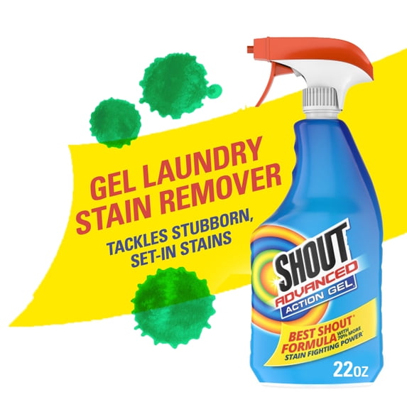 Shout Stain Remover Gel 22 Ounce Tough on Set-In Stains Safe for ...