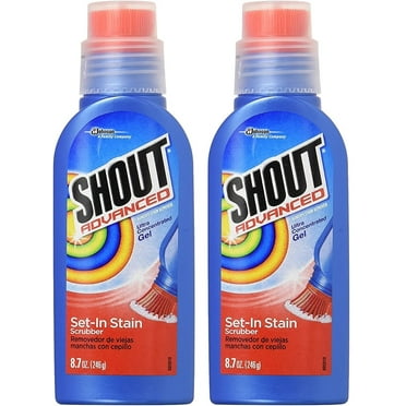 Shout Advanced Ultra Concentrated Gel Set-In Stain Brush Laundry Stain ...