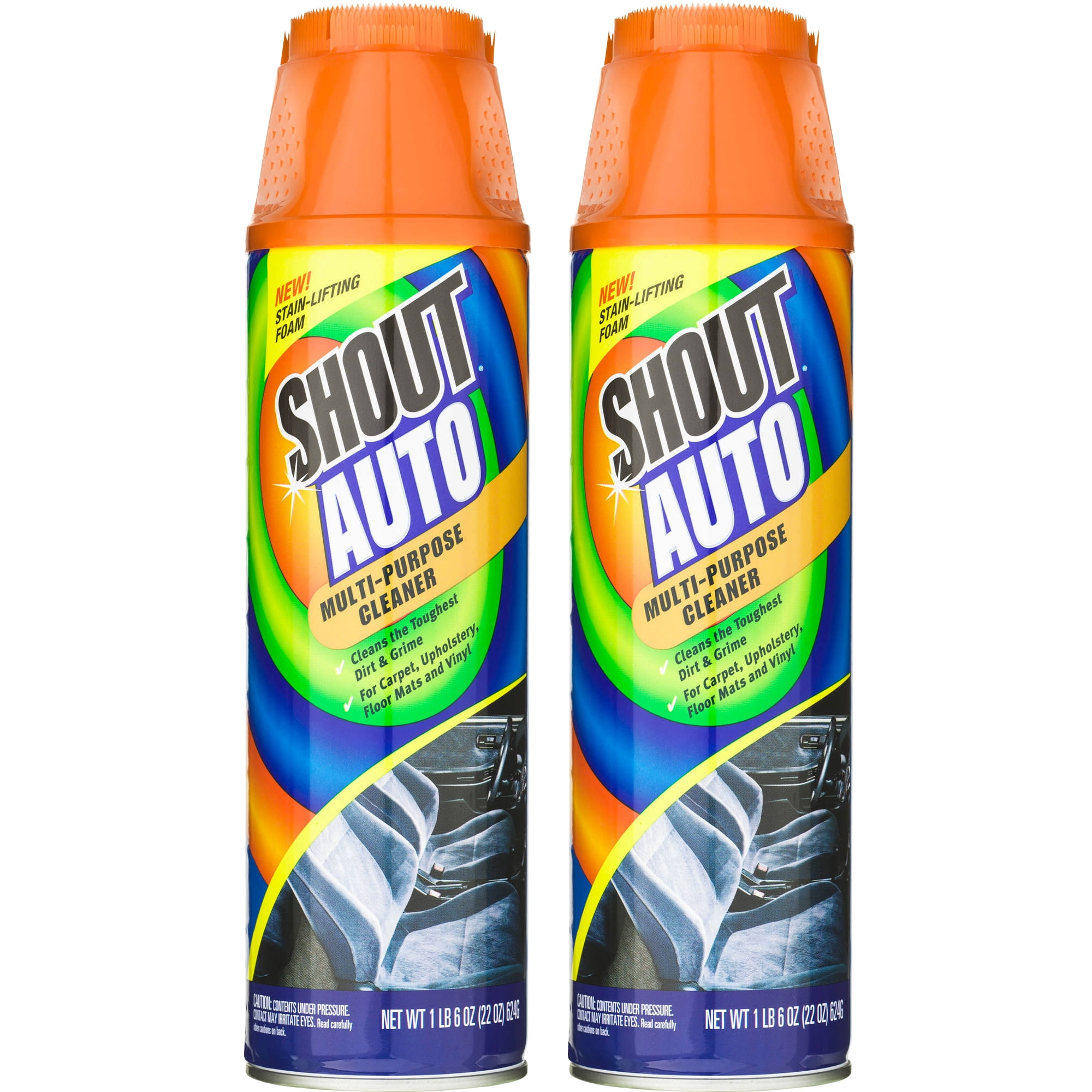 Shout Auto Cleaner, Multi-Purpose Stain Remover, Interior Foam, 22 oz ...