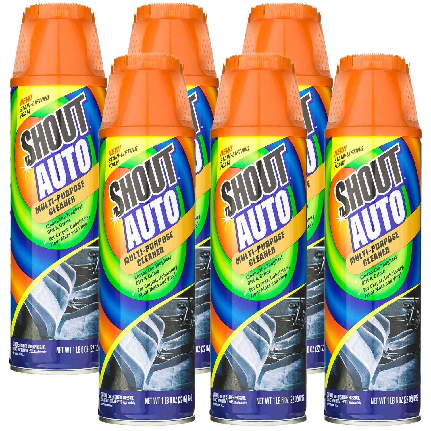 Shout Auto Multi-Purpose Interior Cleaner, Shout Stain Remover 22 oz (6 ...
