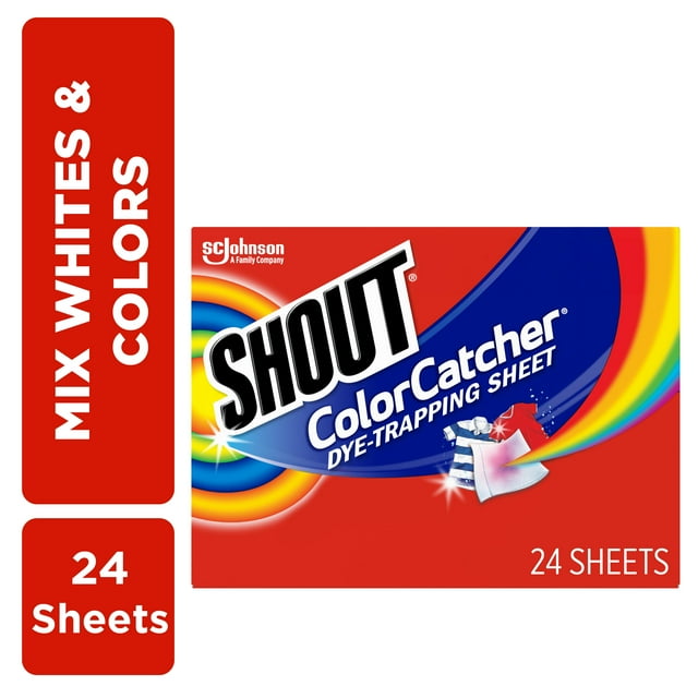 Shout Color Catching Wash Blocker: Laundry Dye-Trapping, 24 Sheets ...