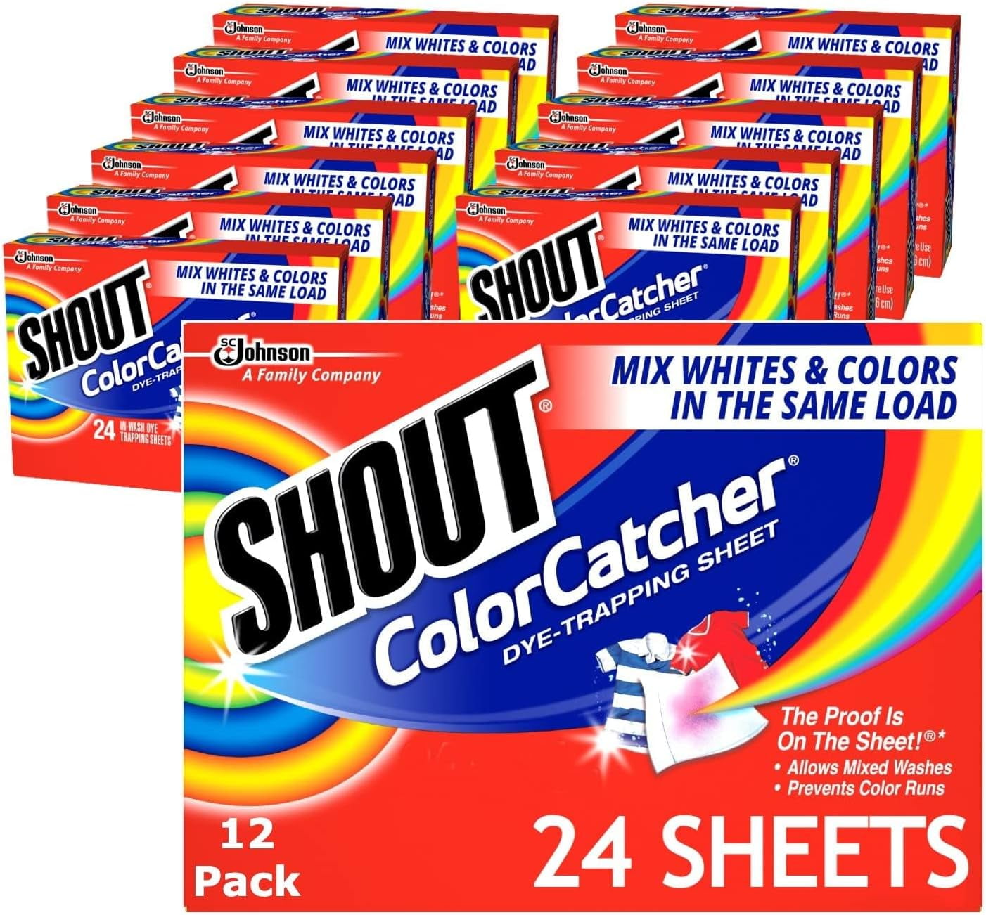 Shout Color Catcher Sheets for Laundry, Allow mixed washes, Prevent ...