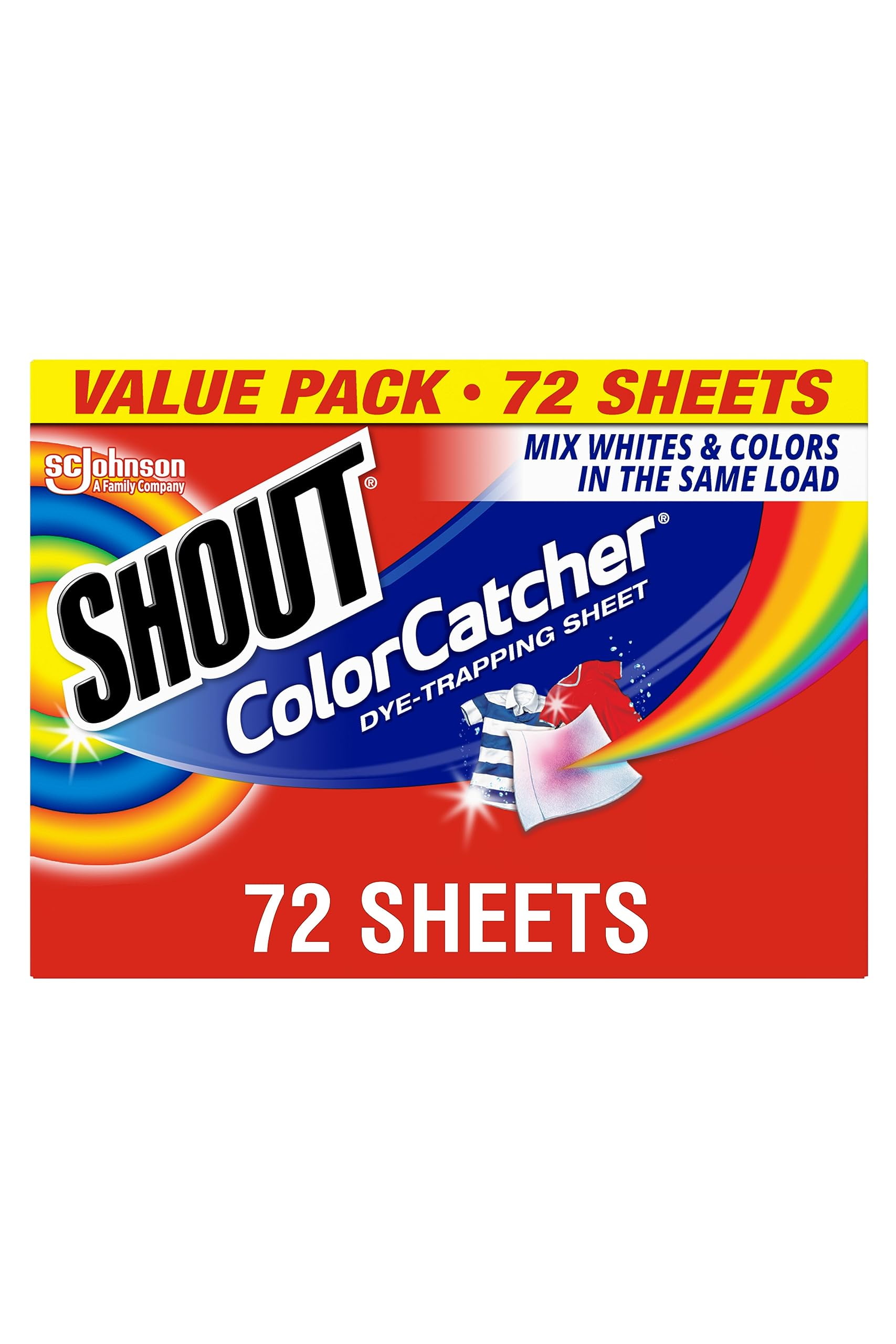 Shout Color Catcher Sheets for Laundry, Allow Mixed Washes, Prevent ...