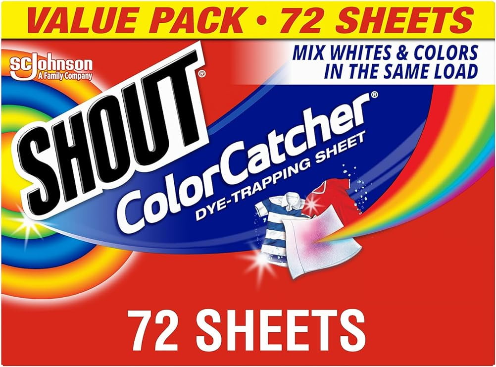 Shout Color Catcher Sheets for Laundry, Allow Mixed Washes, Prevent ...
