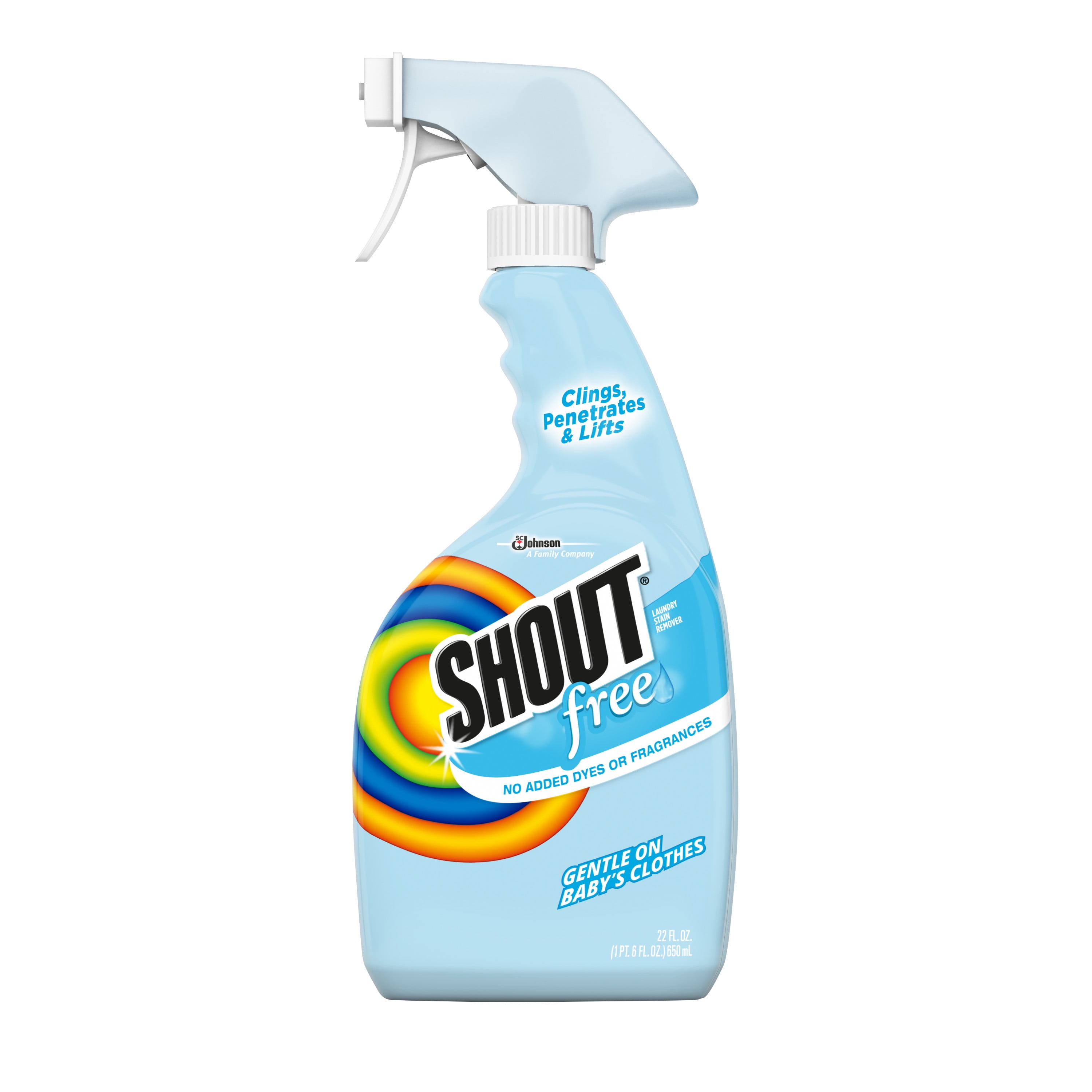 Shout Free Laundry Stain Remover, Dye & Fragrance Free, Removes 100 ...