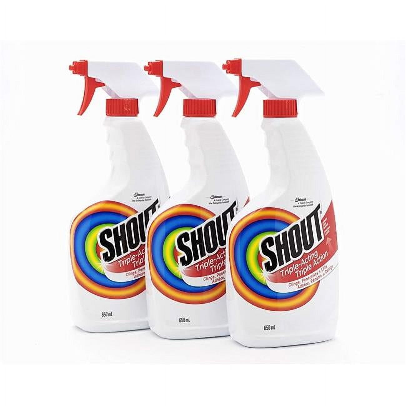 Shout Laundry Stain Remover, 22 oz Trigger Spray, 3 Pack, Tough on ...