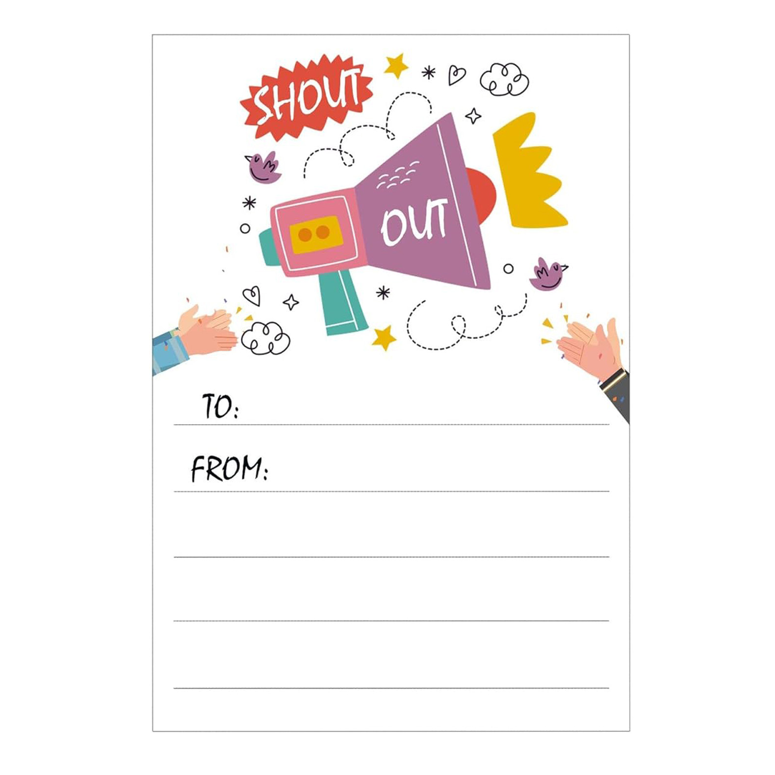 Shout Out Cards For Employees 60 Pcs Recognition Cards Appreciation and Recognition Reward Card ...