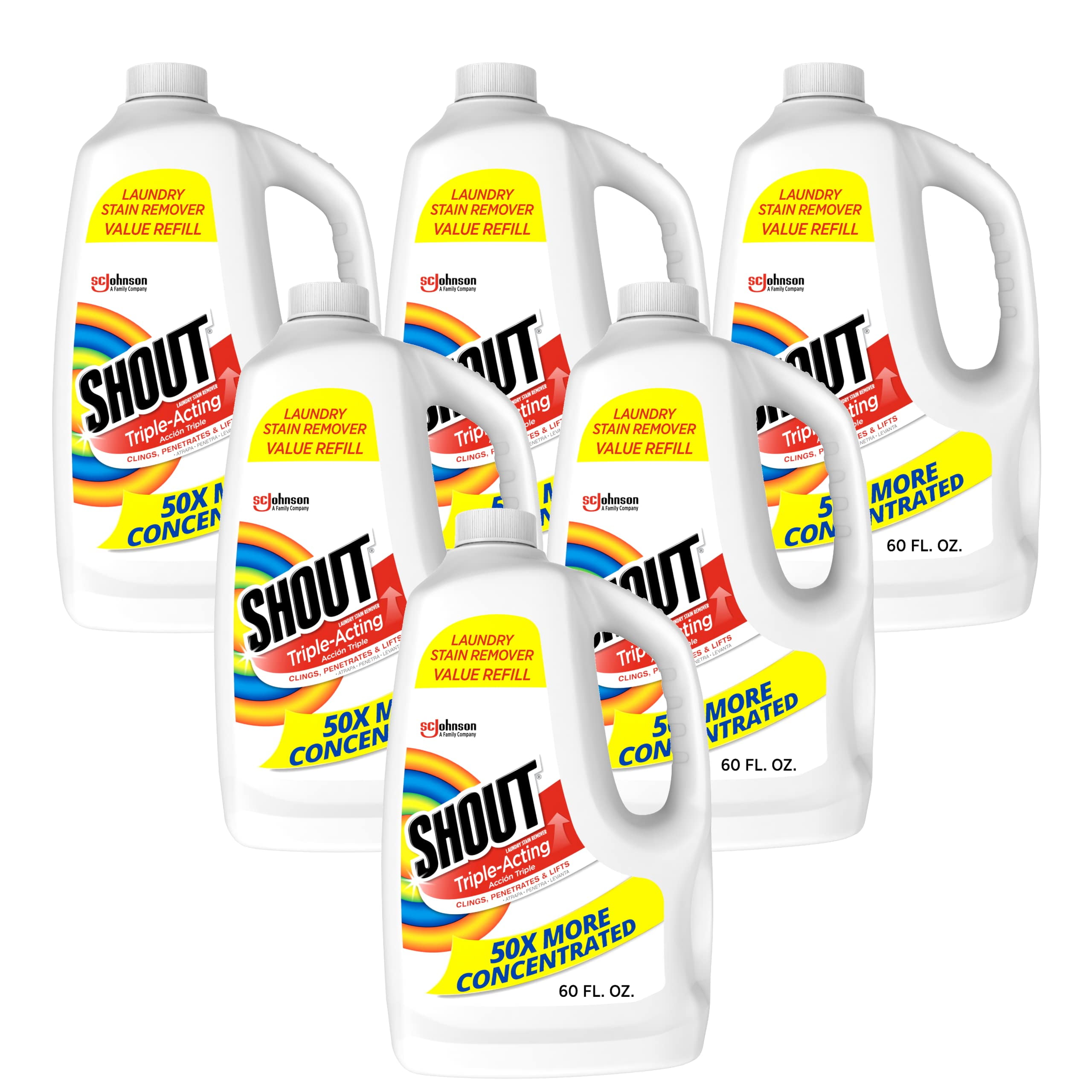 Shout Triple-Acting Laundry Stain Remover for Everyday Stains Liquid ...