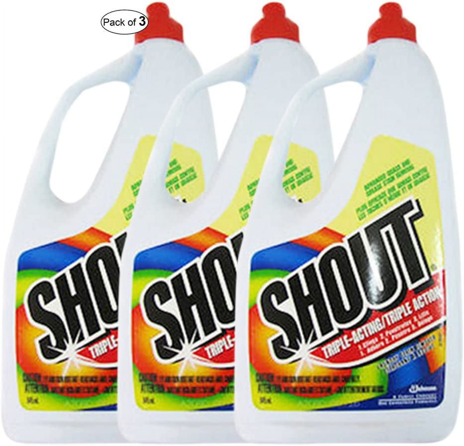 Shout Triple-Acting Refill Laundry Stain Remover (946ml) (Pack of 3 ...