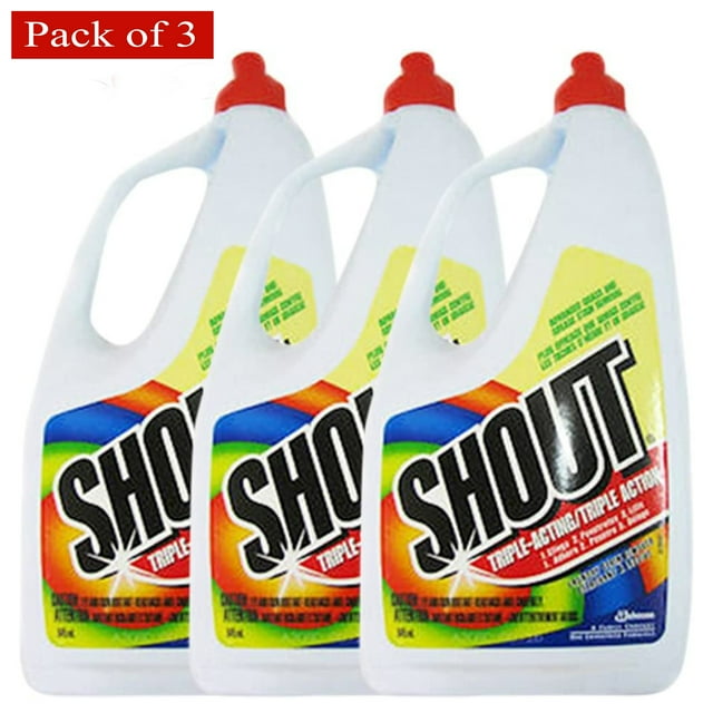 Shout Triple-Acting Refill Laundry Stain Remover, 946ml - Pack of 3 ...