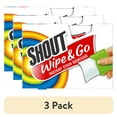 (3 pack) Shout Wipe & Go, Laundry Instant Stain Remover, 12 Wipes ...