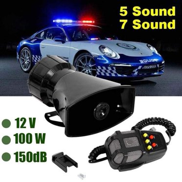 VEVOR 400W 8 Sound Loud Car Warning Police Fire Emergency Alarm Fire ...
