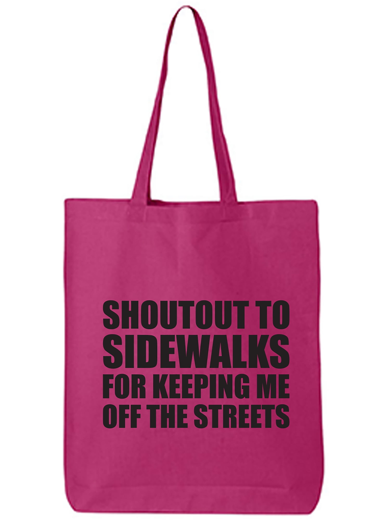 Shoutout To Sidewalks Cotton Canvas Tote Bag - Walmart.com