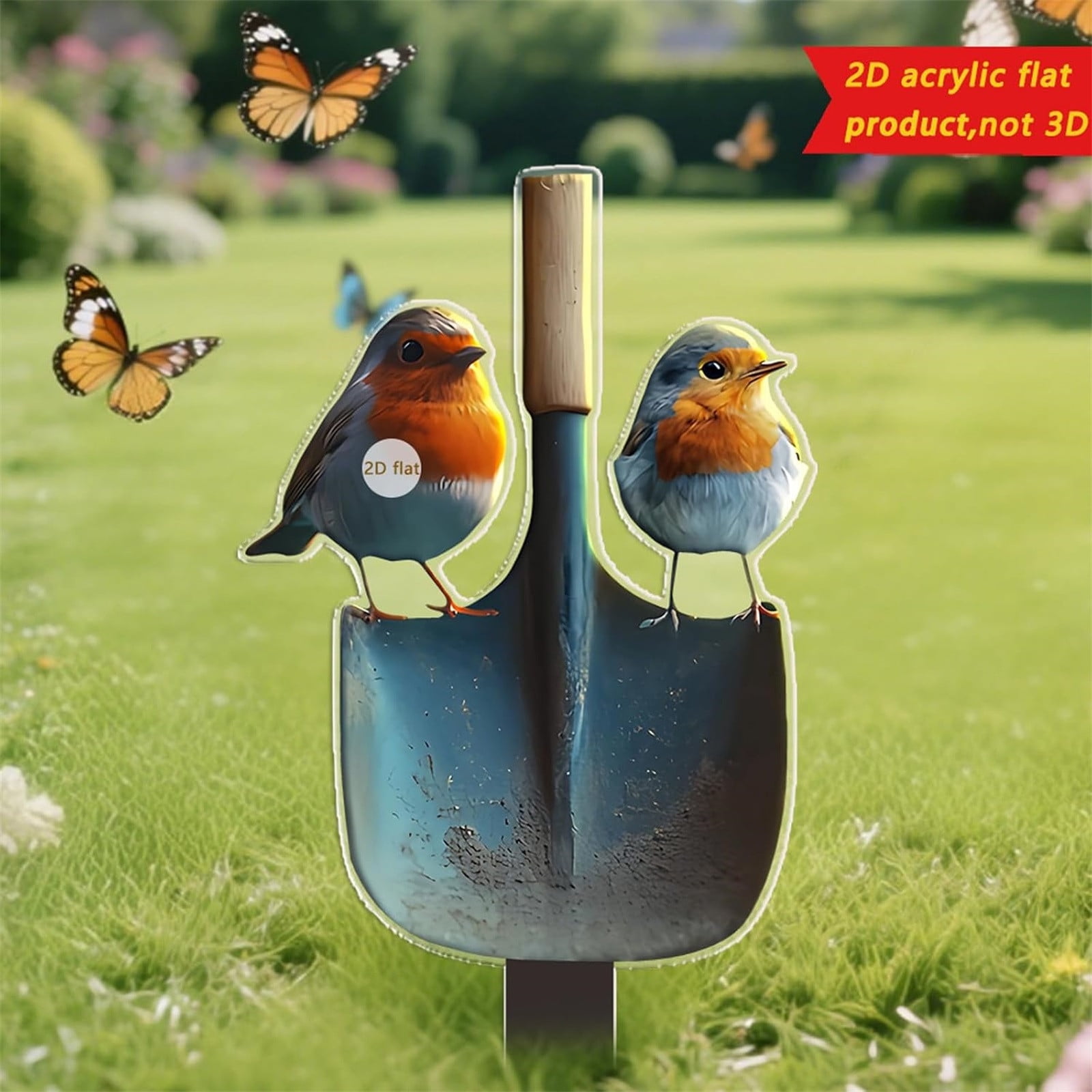 Shovel Shaped Garden Stakes Acrylic Yard Signs Landscape Markers Plant ...