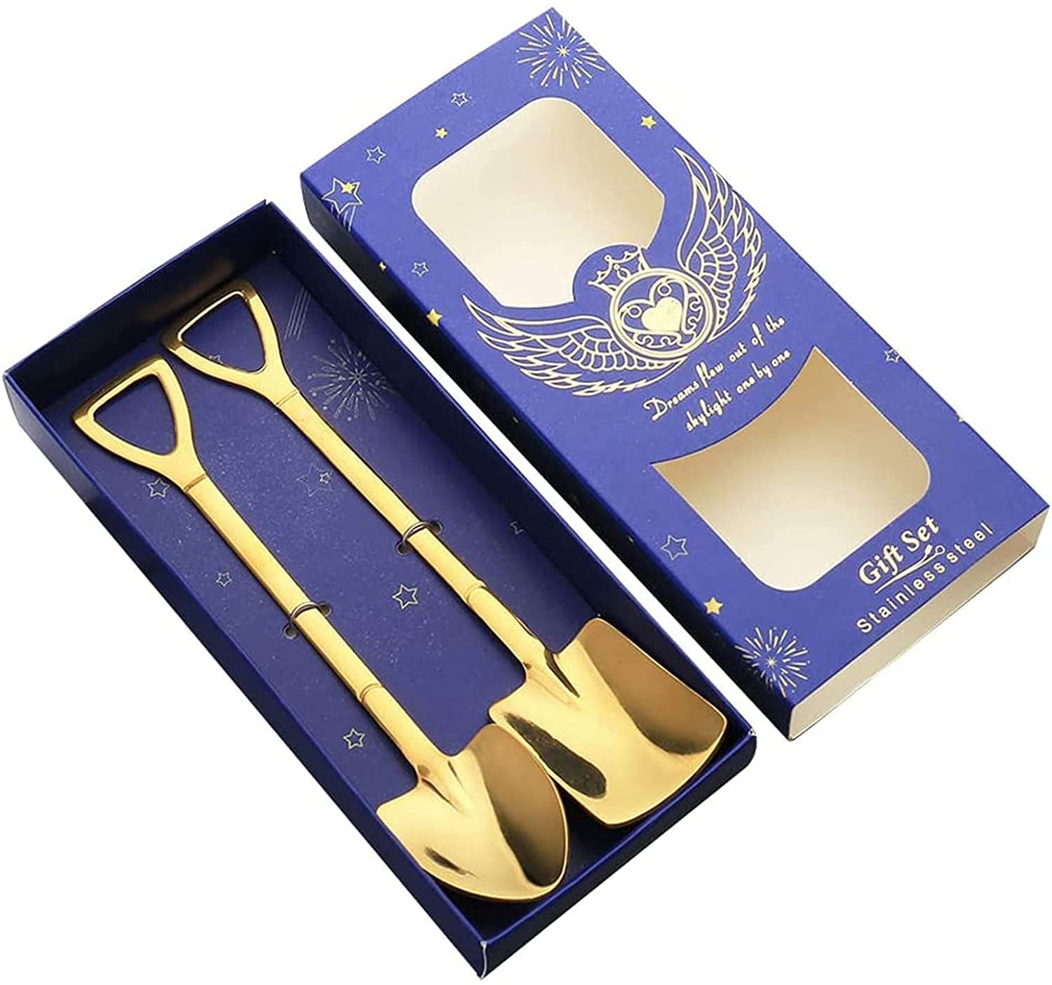 Shovel Spoon 2Pcs Colored Stainless Steel Mini Universal Shovel Dessert ...