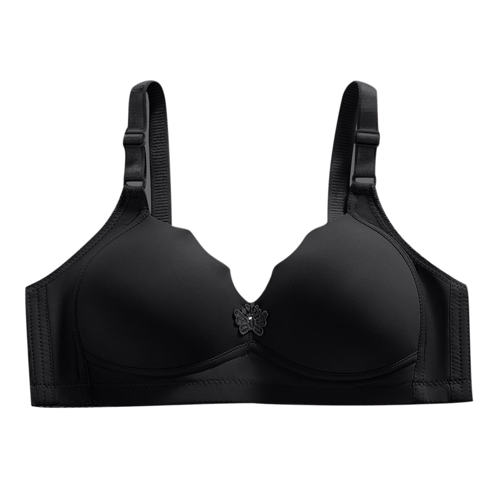 No Show Bras for Women Push Up Bra No Underwire Lace Comfortable Bras ...