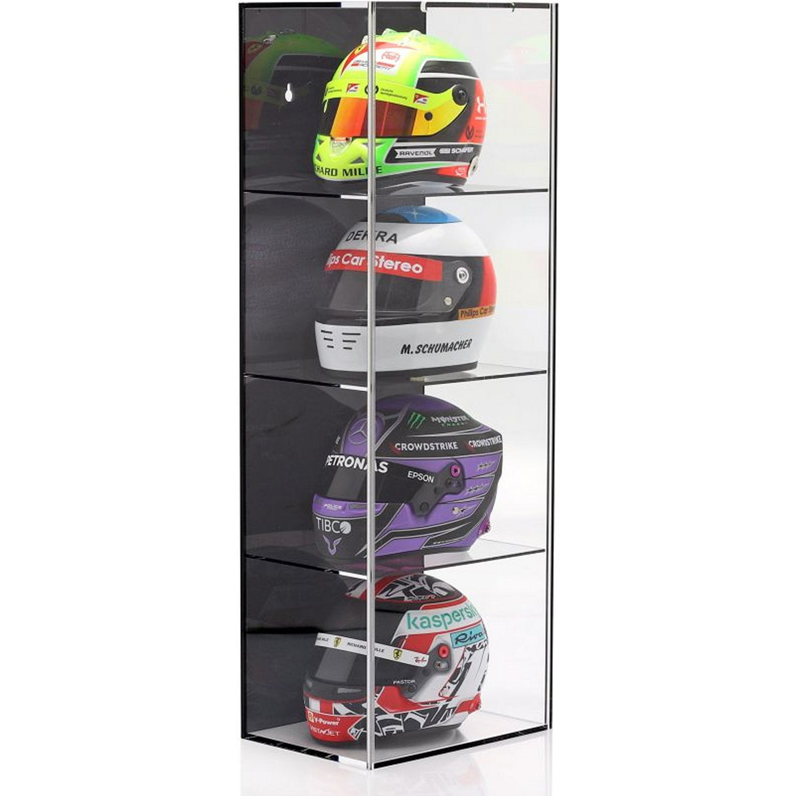 Show Case With Four Compartments For 1:2 Helmets Case [1:2 scale in ...