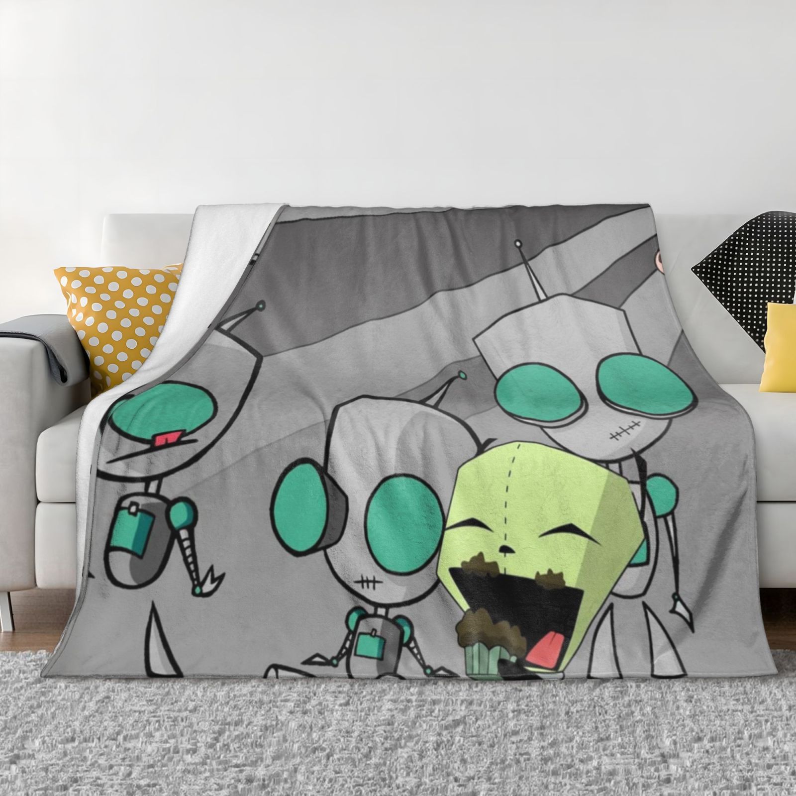 Show Invader Zim Gir Flannel Blanket Ultra-Soft Micro Fleece Throw ...