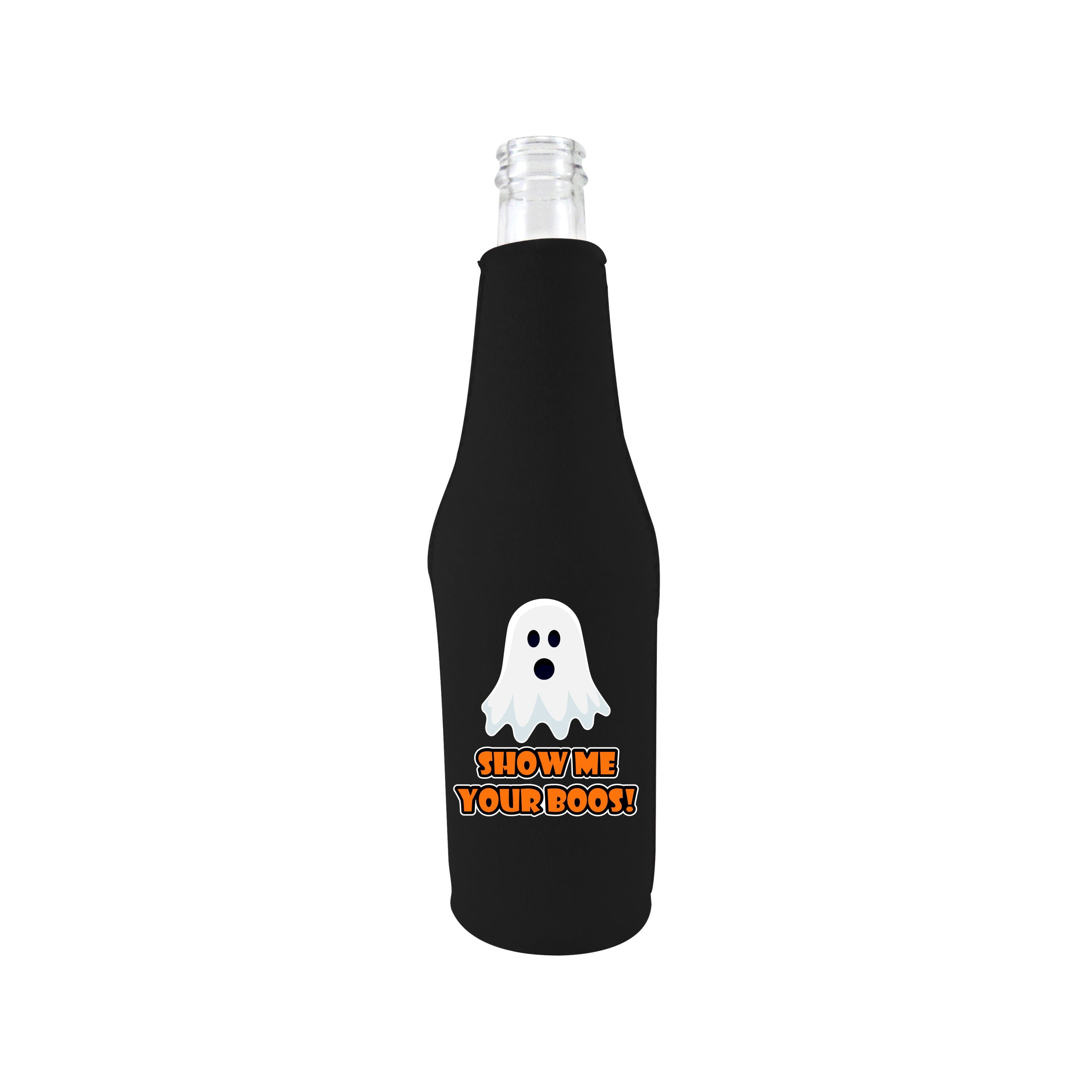 Show Me Your Boos! Beer Bottle Coolie (Black) - Walmart Business Supplies