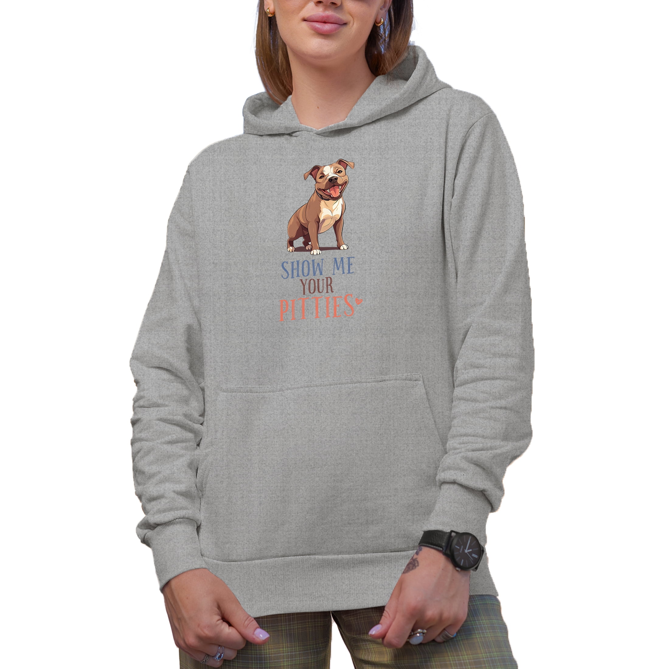 Show Me Your Pitties with a Pitbull Terrier Dog Art Merch Gift, Heather ...