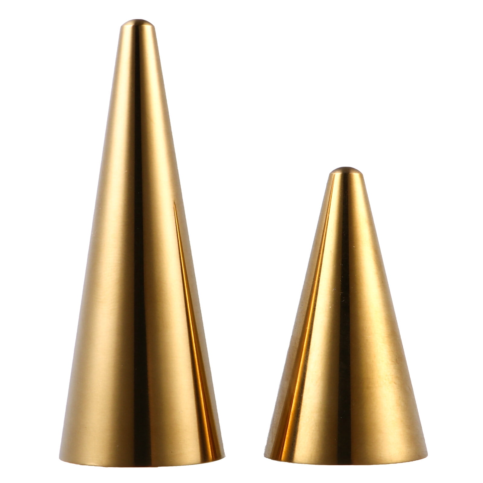 Show Rack Tapered Ring Holder Display Shelf Conical Ring Metal Golden ...