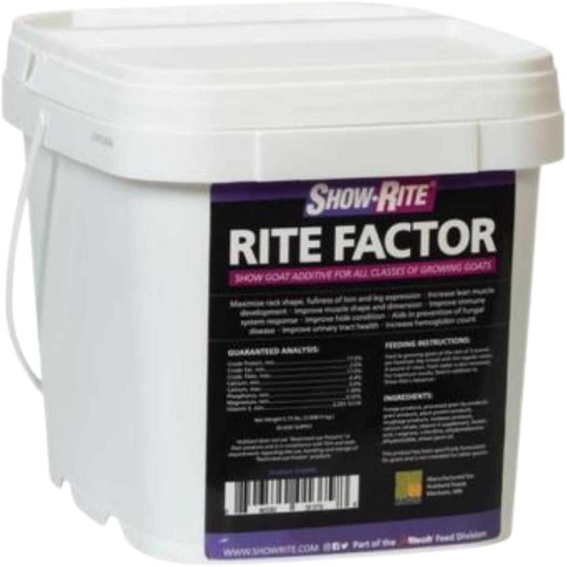Show Rite Rite Factor Goat 5.75 Lb Pail - Walmart.com