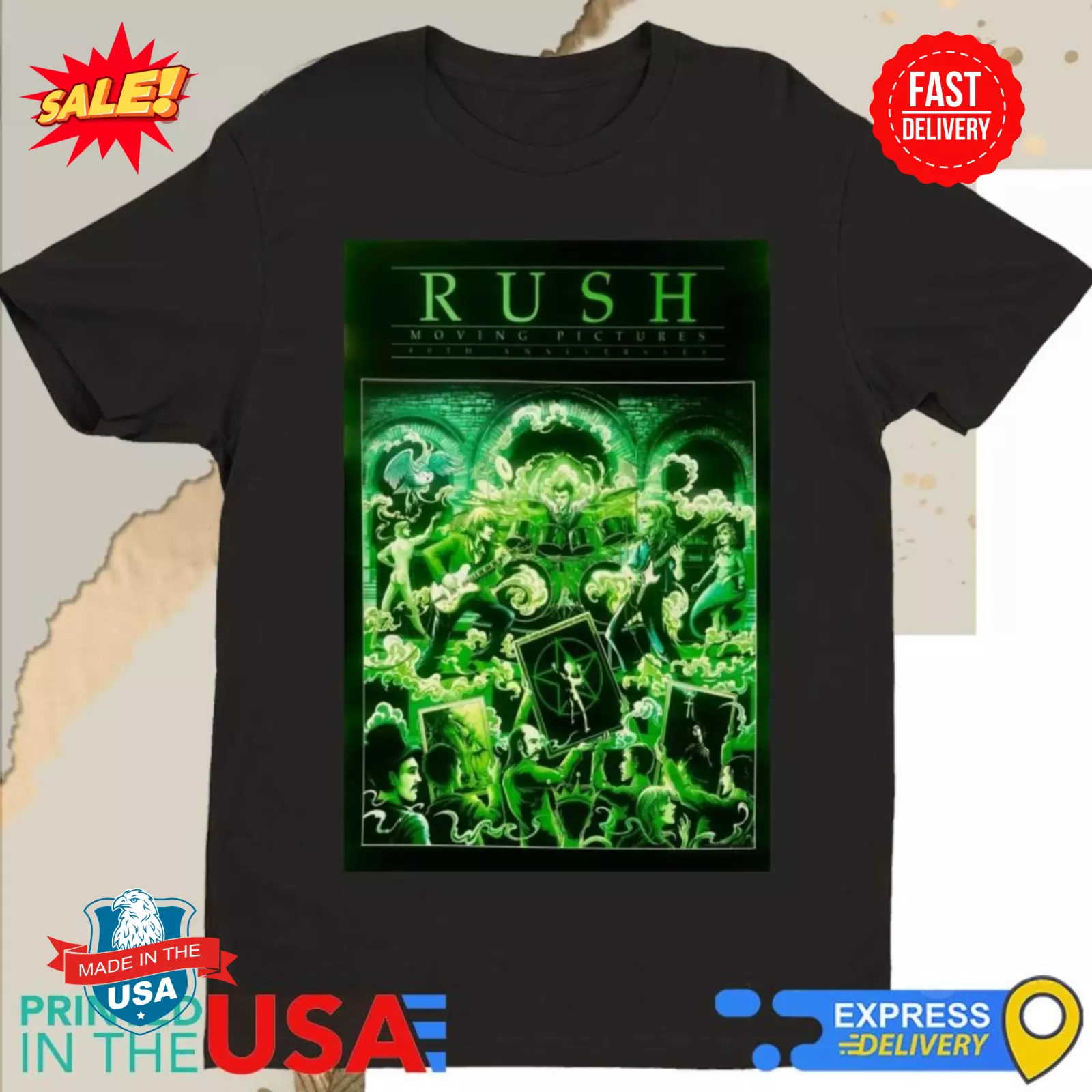 Show Rush 40Th Anniversary Moving Pictures 2025 Shirt S-5XL - Walmart.com
