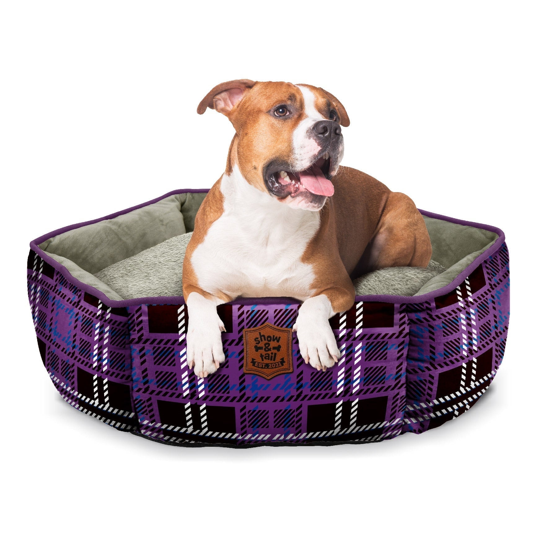 Show & Tail The Cushioned Comfy Dog Bed – Soft Fleece Fluffy Dog Bed ...