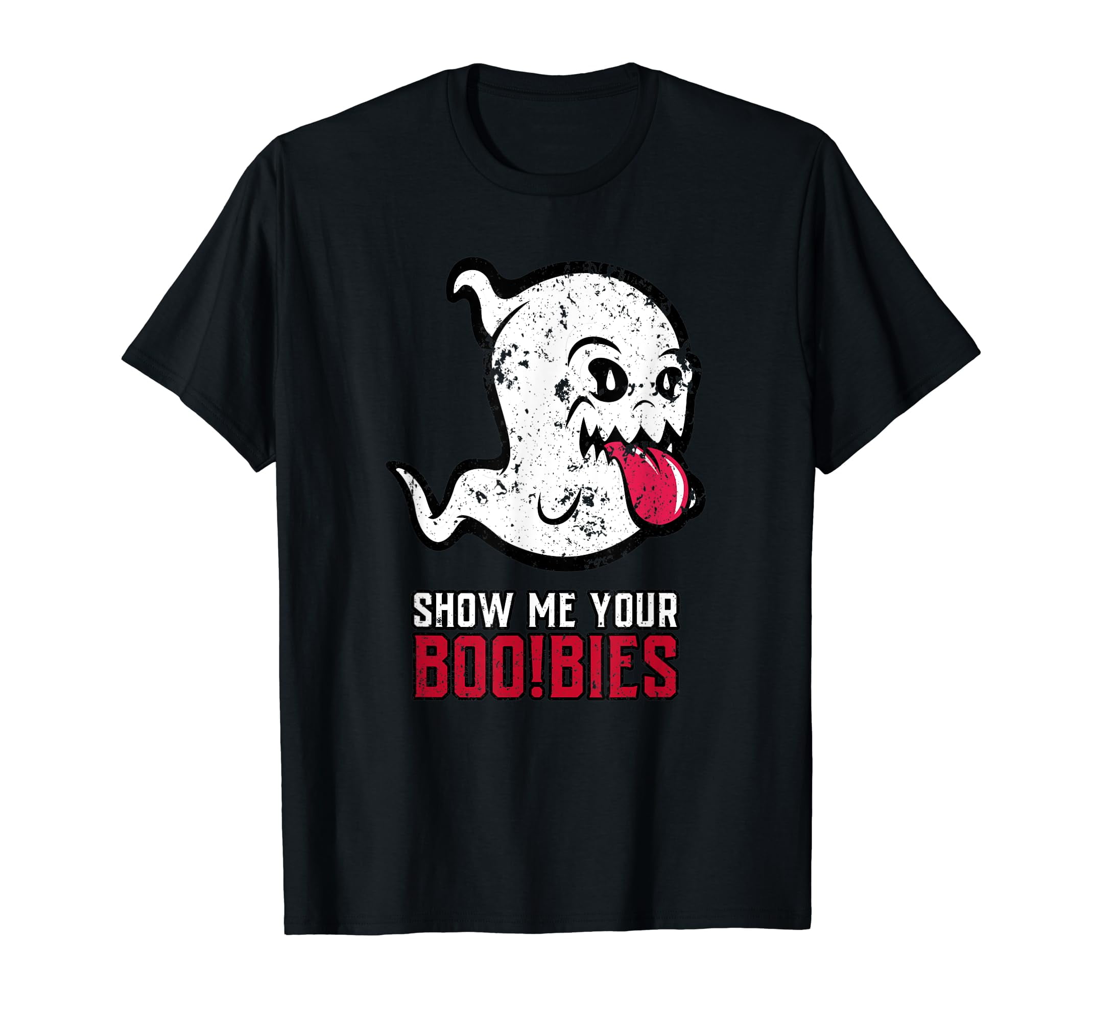 Show me your boo!bies. Spooky Halloween ghost T-Shirt - Walmart.com