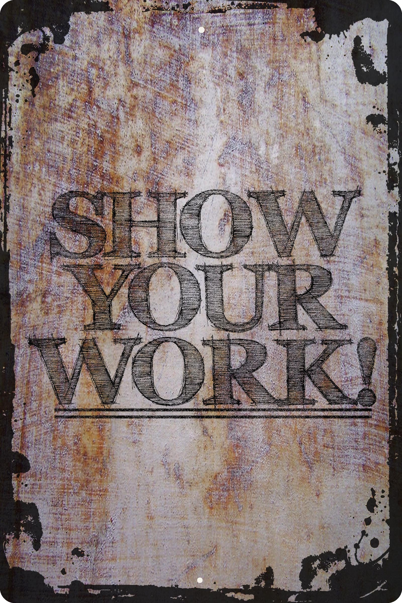 Show you Work Teacher School Teaching Learning Beige Wall Art Decor ...