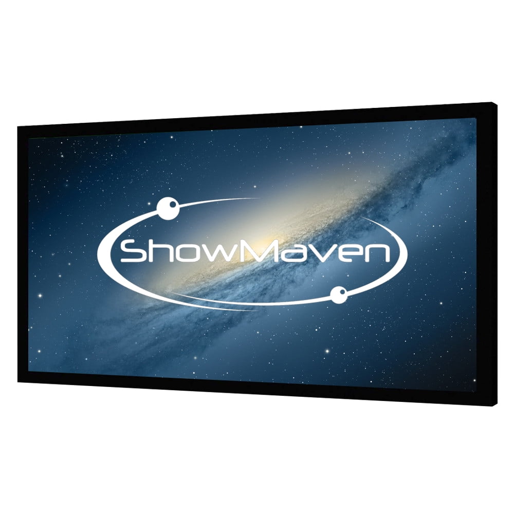 ShowMaven Fixed Wall Mount Projector Screen, 100", Set, White - Walmart.com