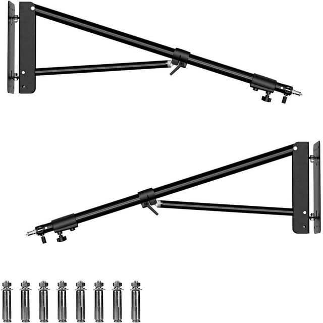 ShowMaven 2 PCS Wall-Mounted Boom Arm for Ring Light, Monolight ...