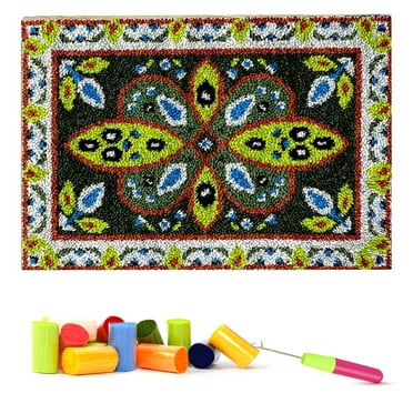 ShowNiceArt Latch Hook Rug Kits for Adults, Embroidery Kit Cushion Mat ...