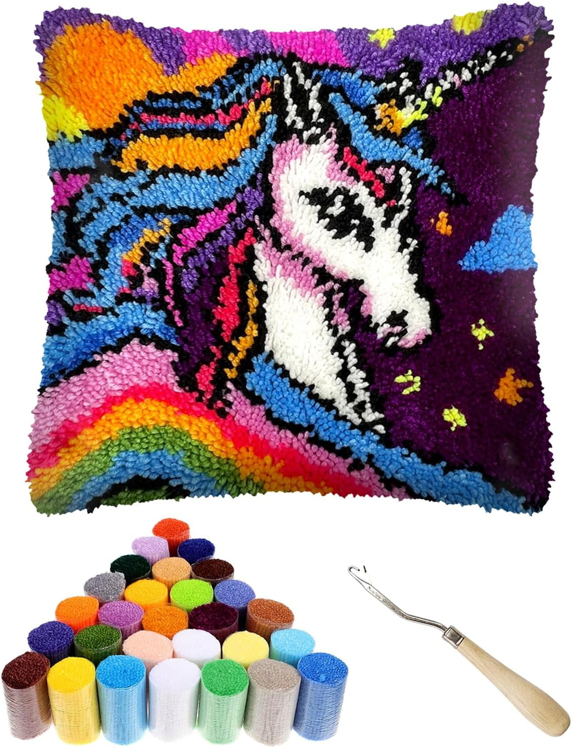 ShowNiceArt Unicorn Princess | Latch Hook Kits for Adults, Beginners ...