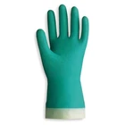 Showa 747-11 Chemical Resistant Gloves, Nitrile, Bisque Gauntlet, Green ...