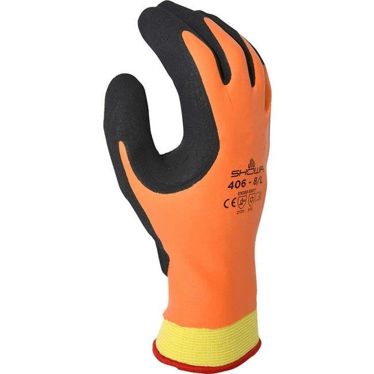 Showa Best Glove 406XL-09.RT Latex Full Insulated Coated Glove - Extra ...